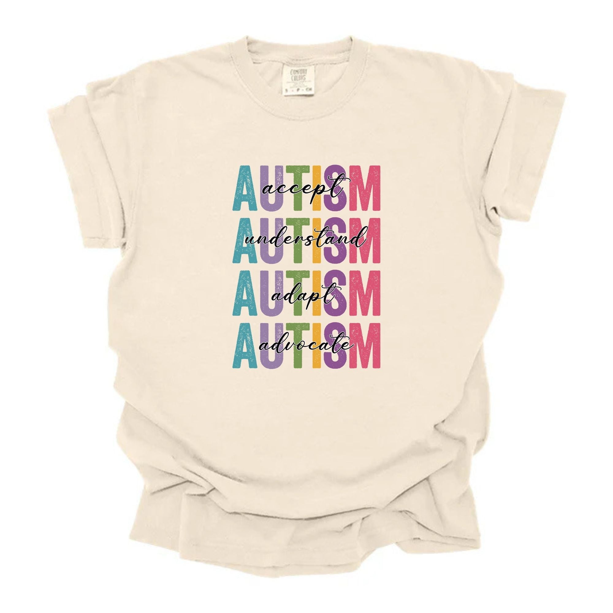 Autism Words Stacked Colorful – U Press Transfers