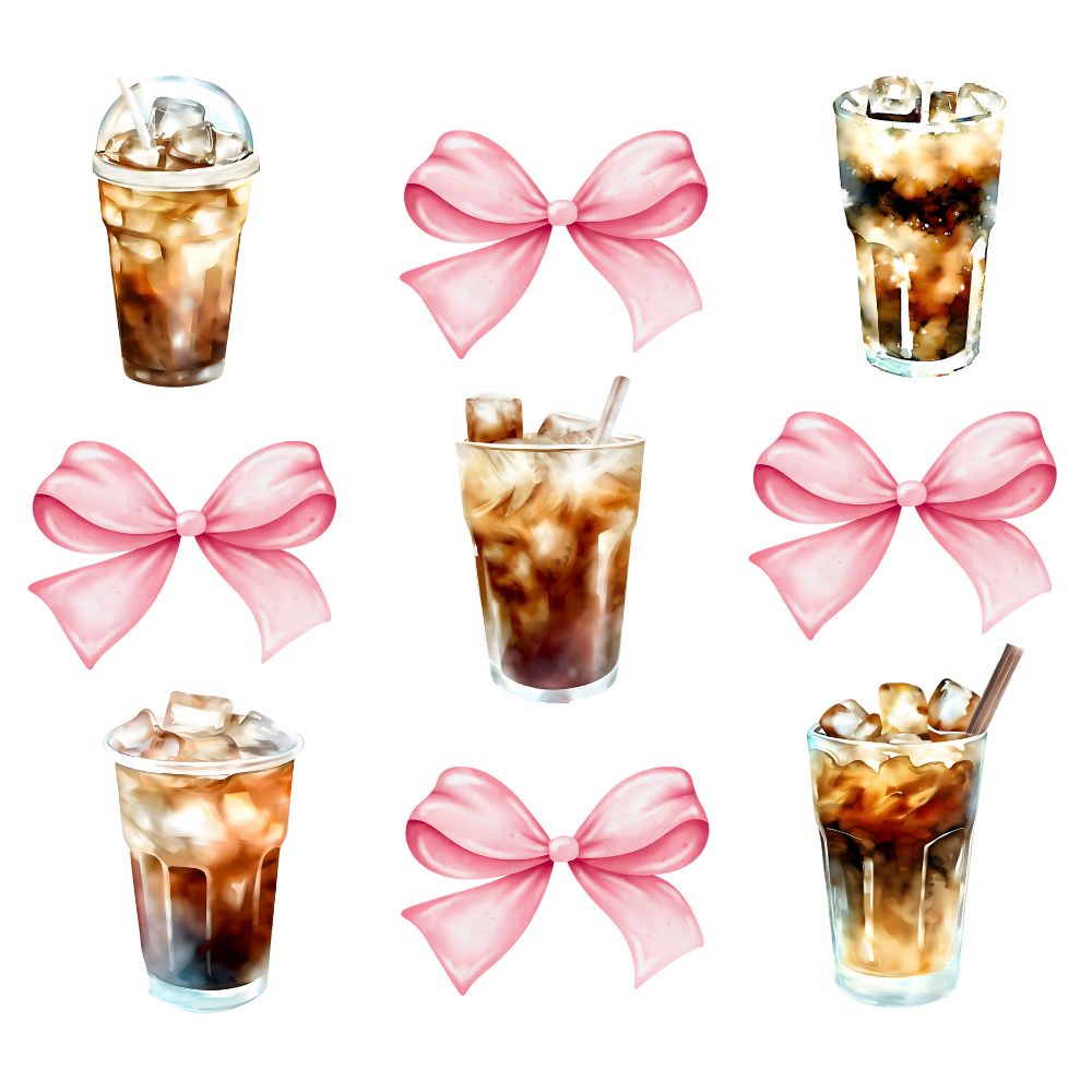 Iced Coffee Bows – U Press Transfers