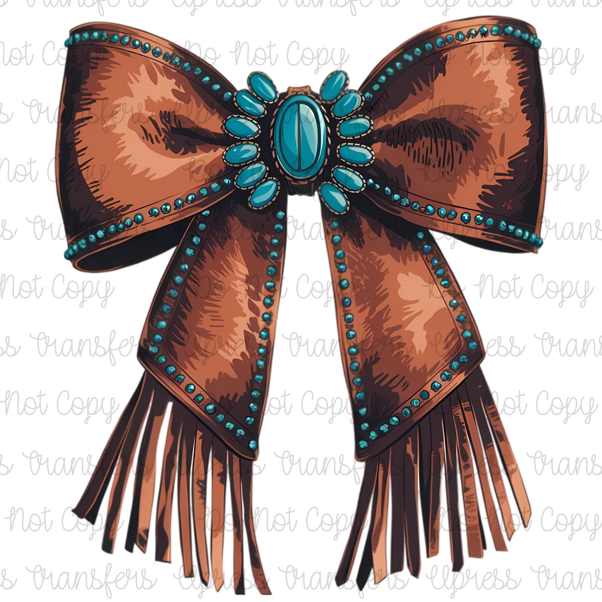 Jeweled Leather Bow – U Press Transfers