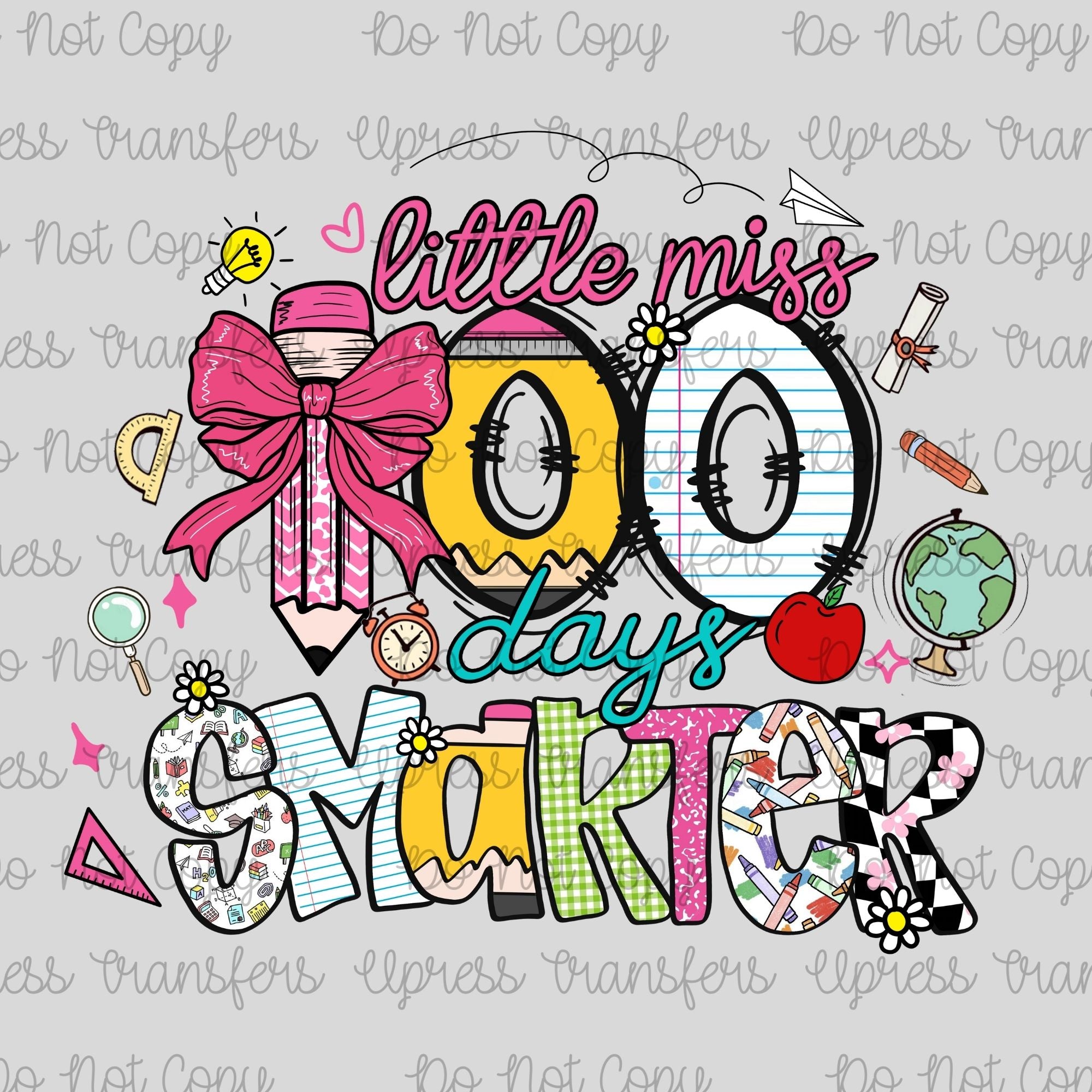 Little Miss 100 Days Smarter Doodle – U Press Transfers