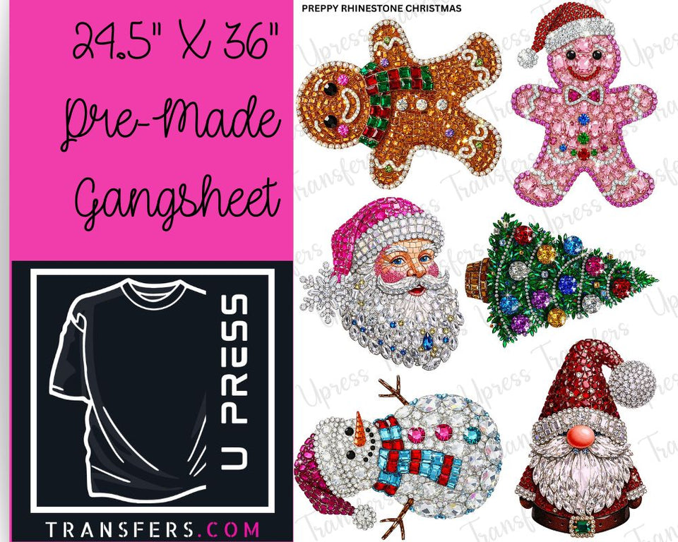 Preppy Rhinestone Christmas Mini – U Press Transfers