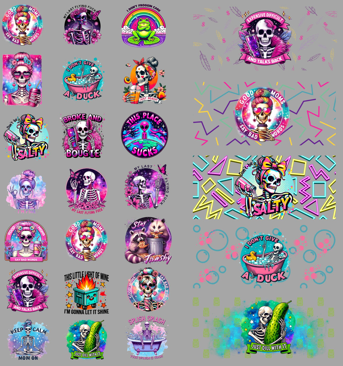 Salty Skeltons UV DTF – U Press Transfers