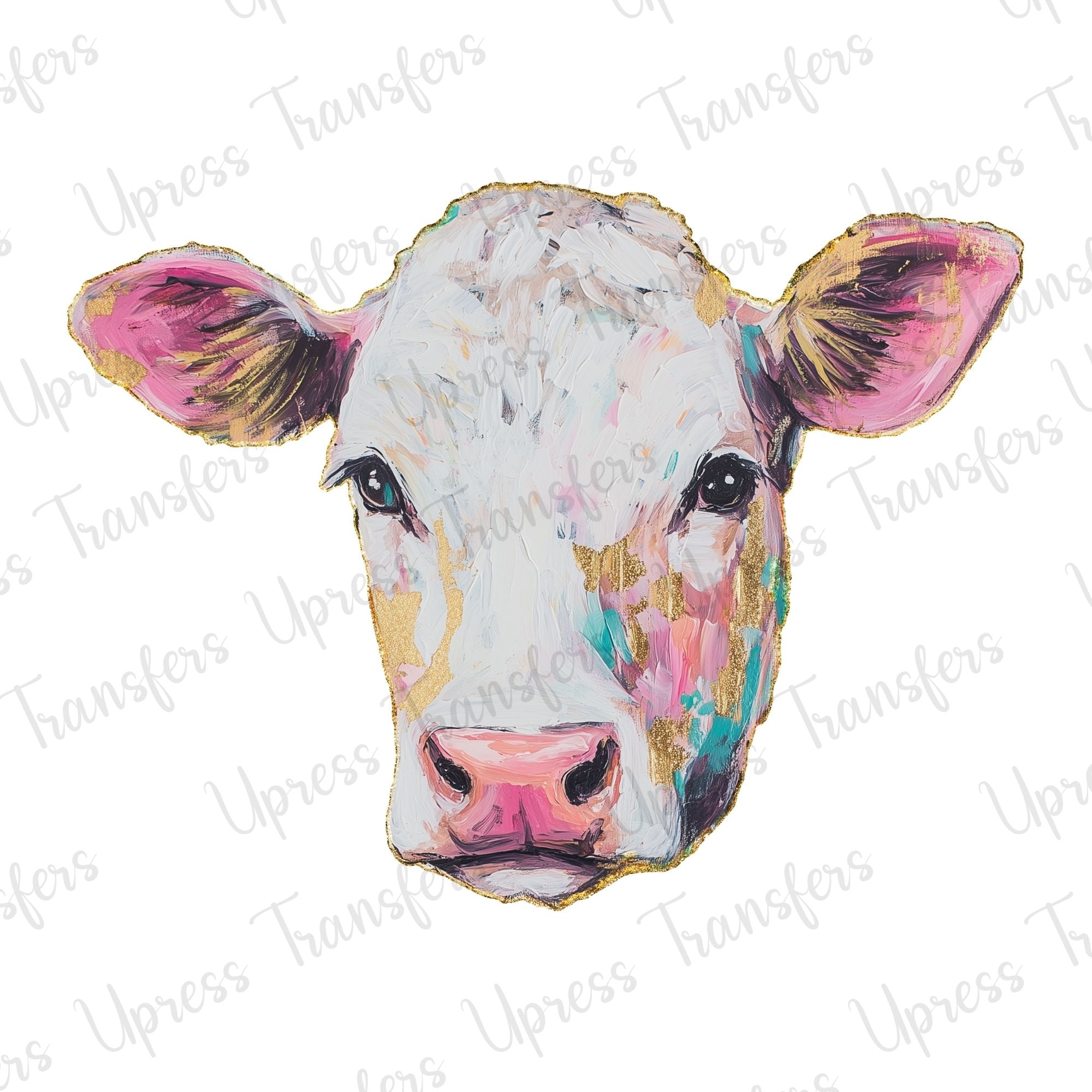 Soft Color Swatches Cow Head – U Press Transfers