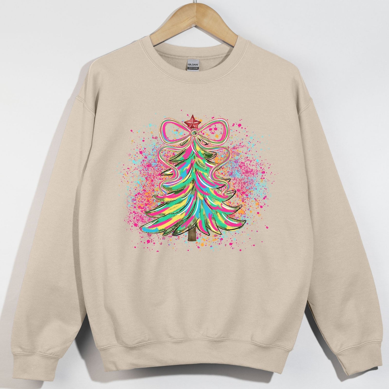 Vibrant Splatter Christmas Tree – U Press Transfers