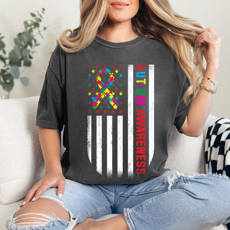 Autism Awareness Flag – U Press Transfers